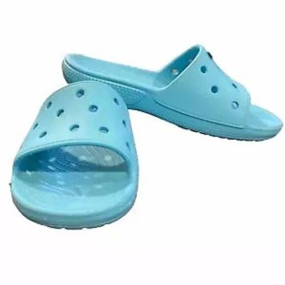 CROCS | Shoes | Crocs Classic Slide Unisex Slip On Quasar Blue Comfort ...
